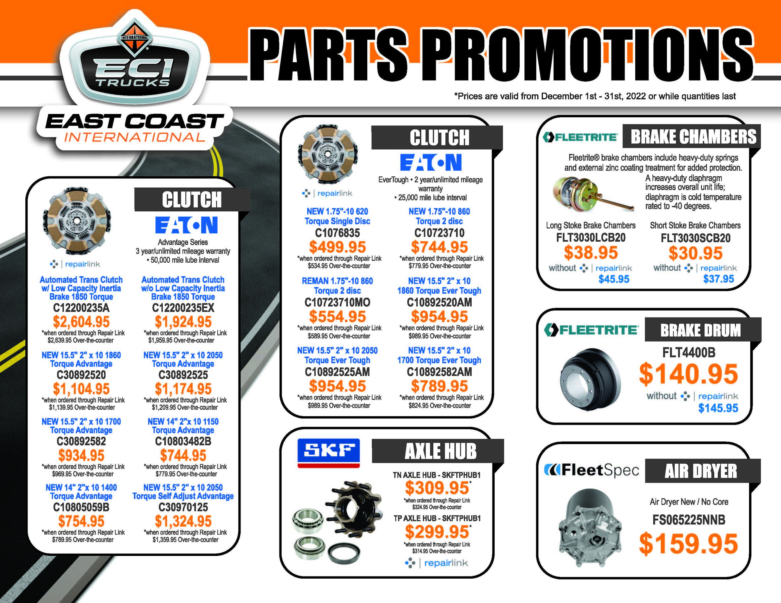 Specials Parts | East Coast International Trucks, Inc. | Moncton New ...